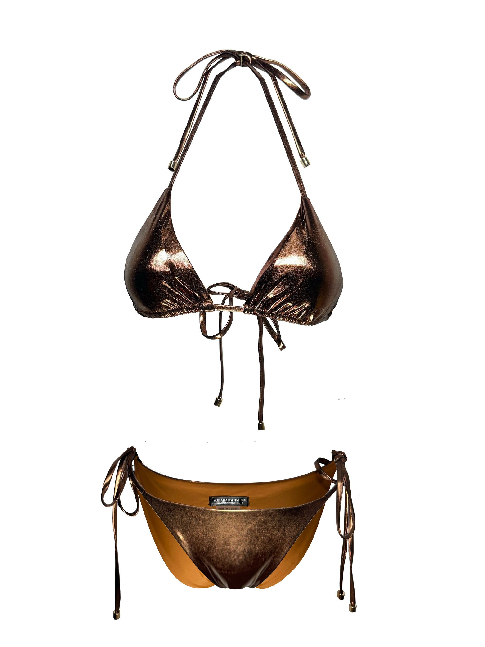 Amber Two Piece- triangle top & full brief bottoms – Soraiia Swim